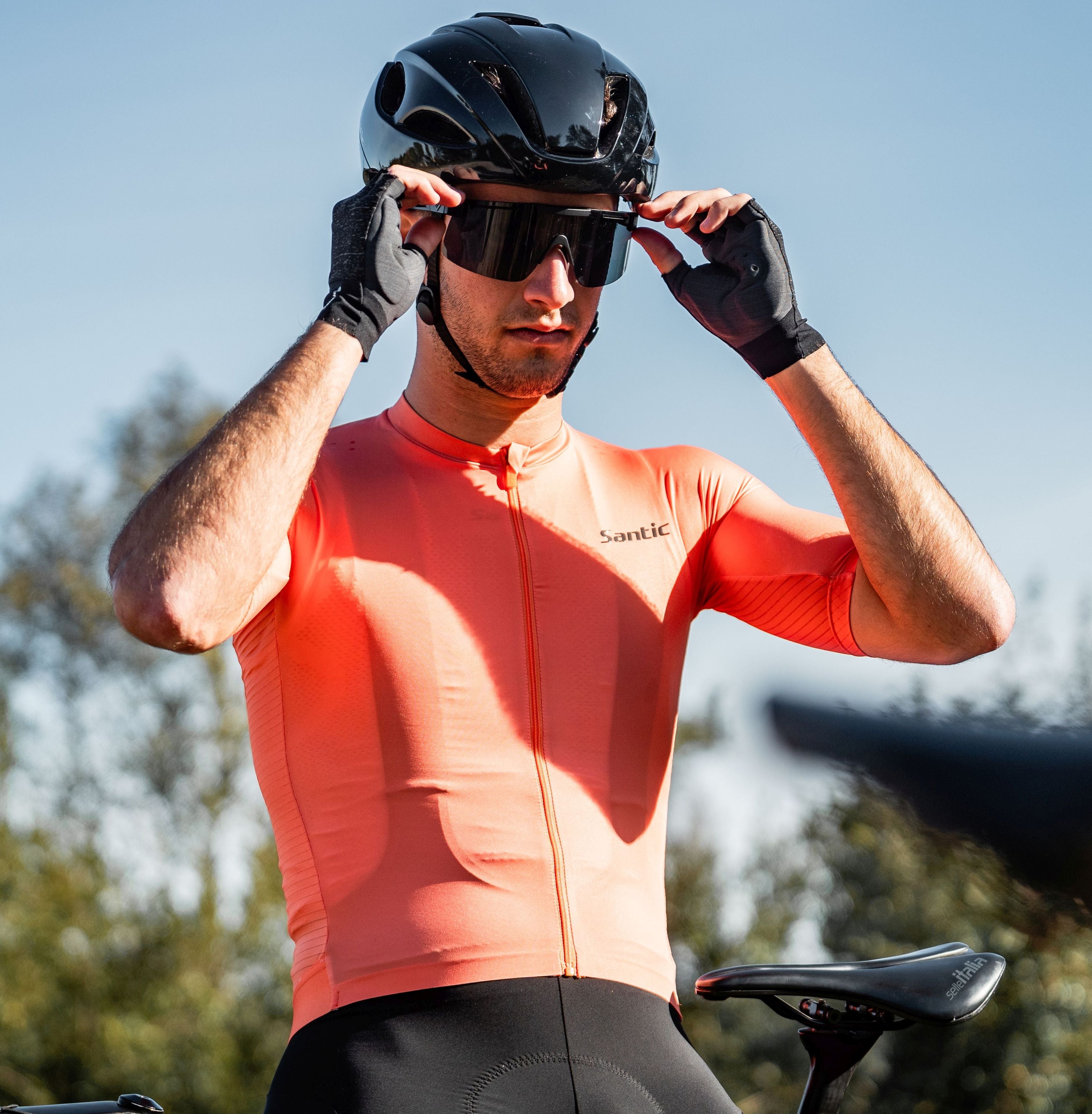 SANTIC® JERSEY MAILLOT PRO SUMMER SANDER +28°C UPF 50+ | S-M-L-XL ...